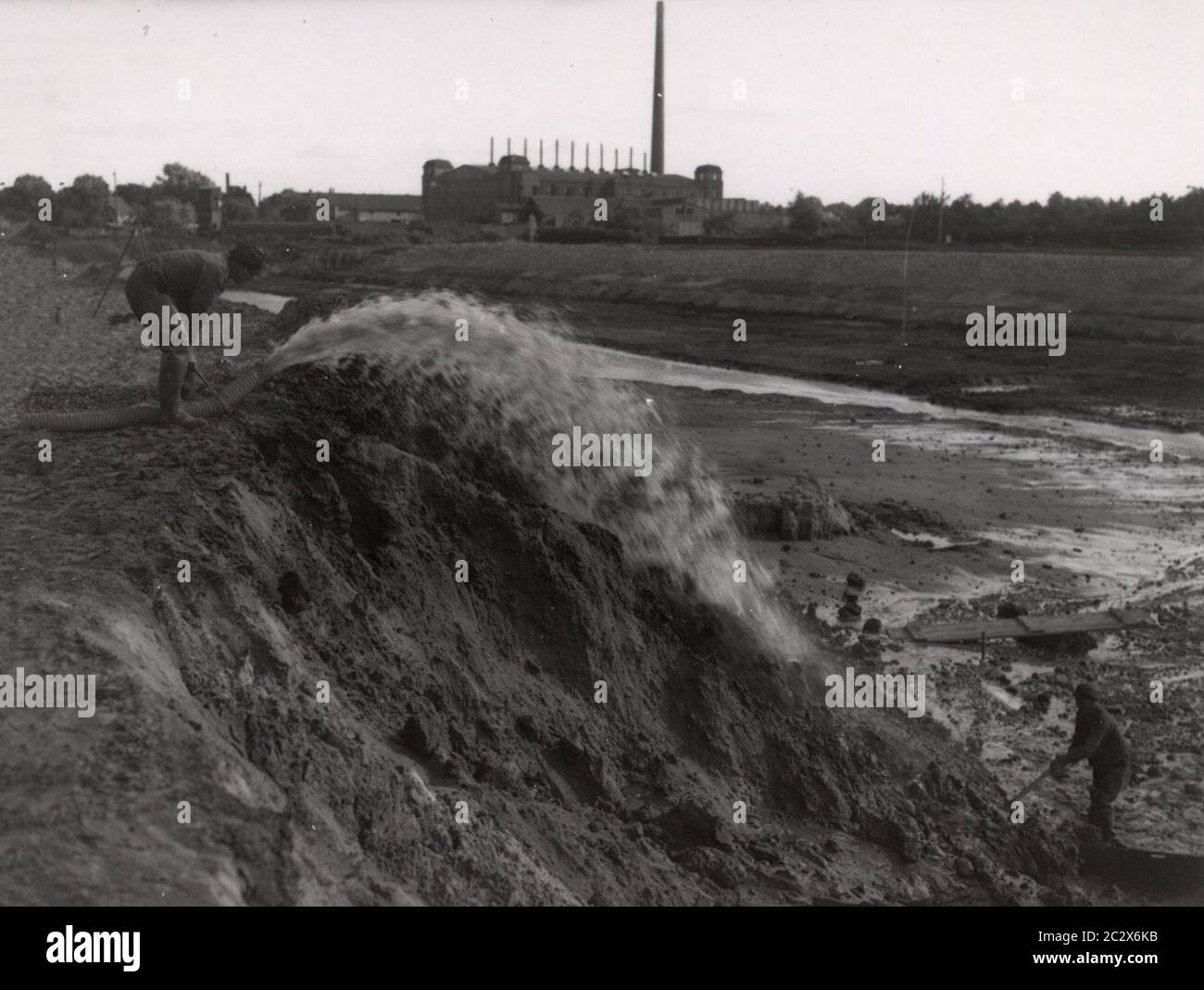 Road construction work on the Havelberg near Berlin Heinrich Hoffmann ...
