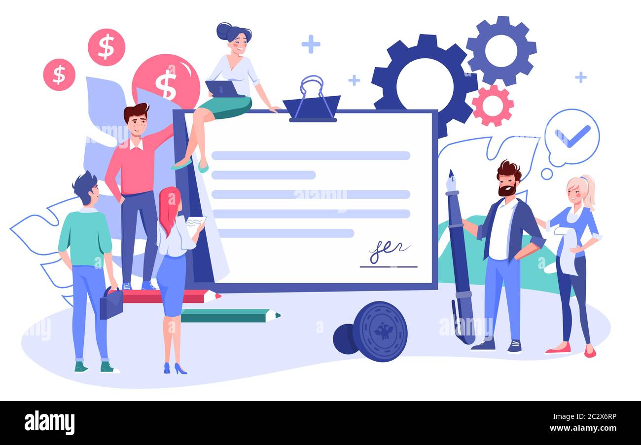 Project signing Stock Vector Images - Alamy