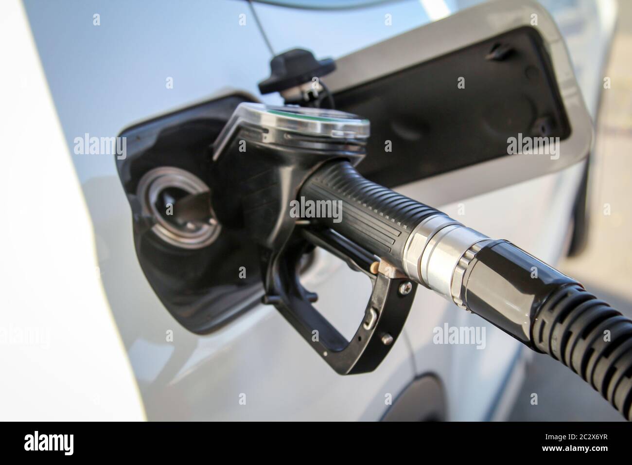 a tank valve is in the upper tank connection of a car Stock Photo - Alamy