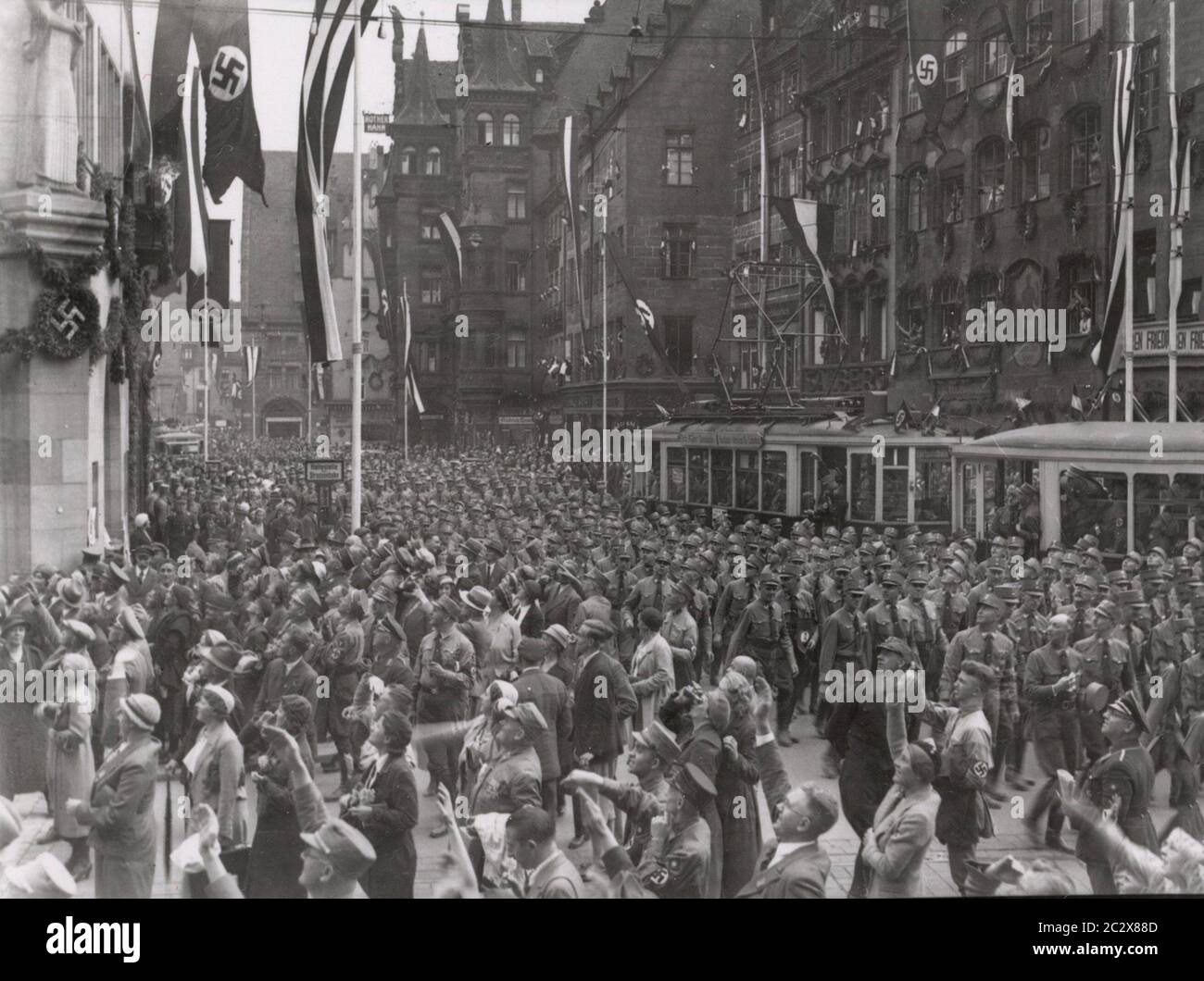 Pictures of the Nazi Party Rally in 1933 in Nuernberg - street picture ...