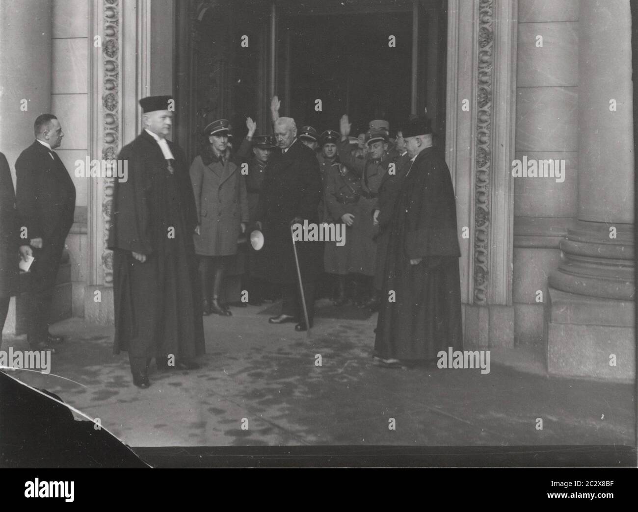 Reich President of Hindenburg leaving the church Heinrich Hoffmann ...