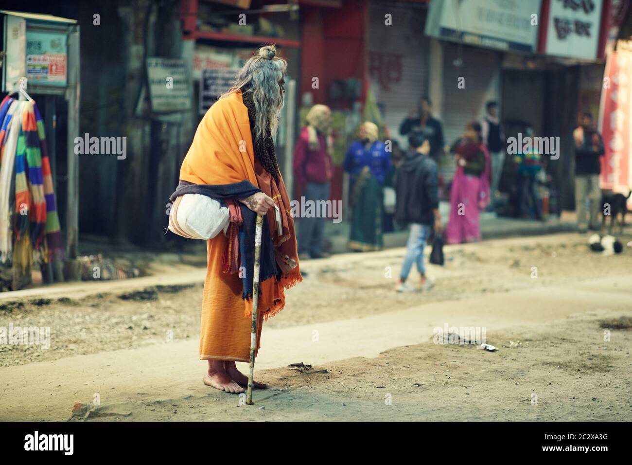 Indian old sadhu baba hi-res stock photography and images - Alamy