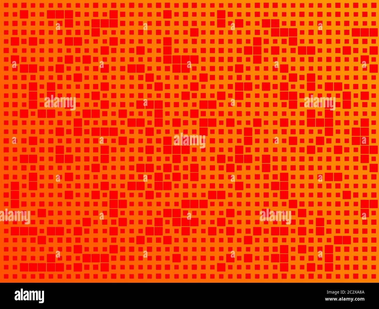 Vector illustration of seamless pattern of red square on orange ...