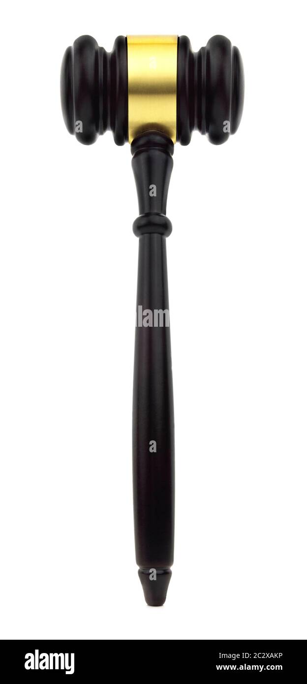Isolated gavel mallet on a white background Stock Photo - Alamy
