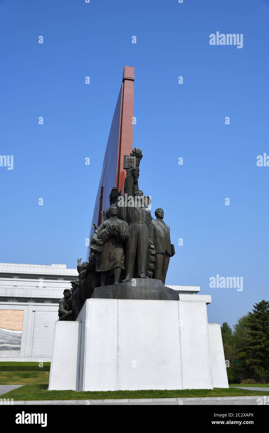 Pyongyang, North Korea - May 1, 2019: Mansudae Monument. Mansudae is ...