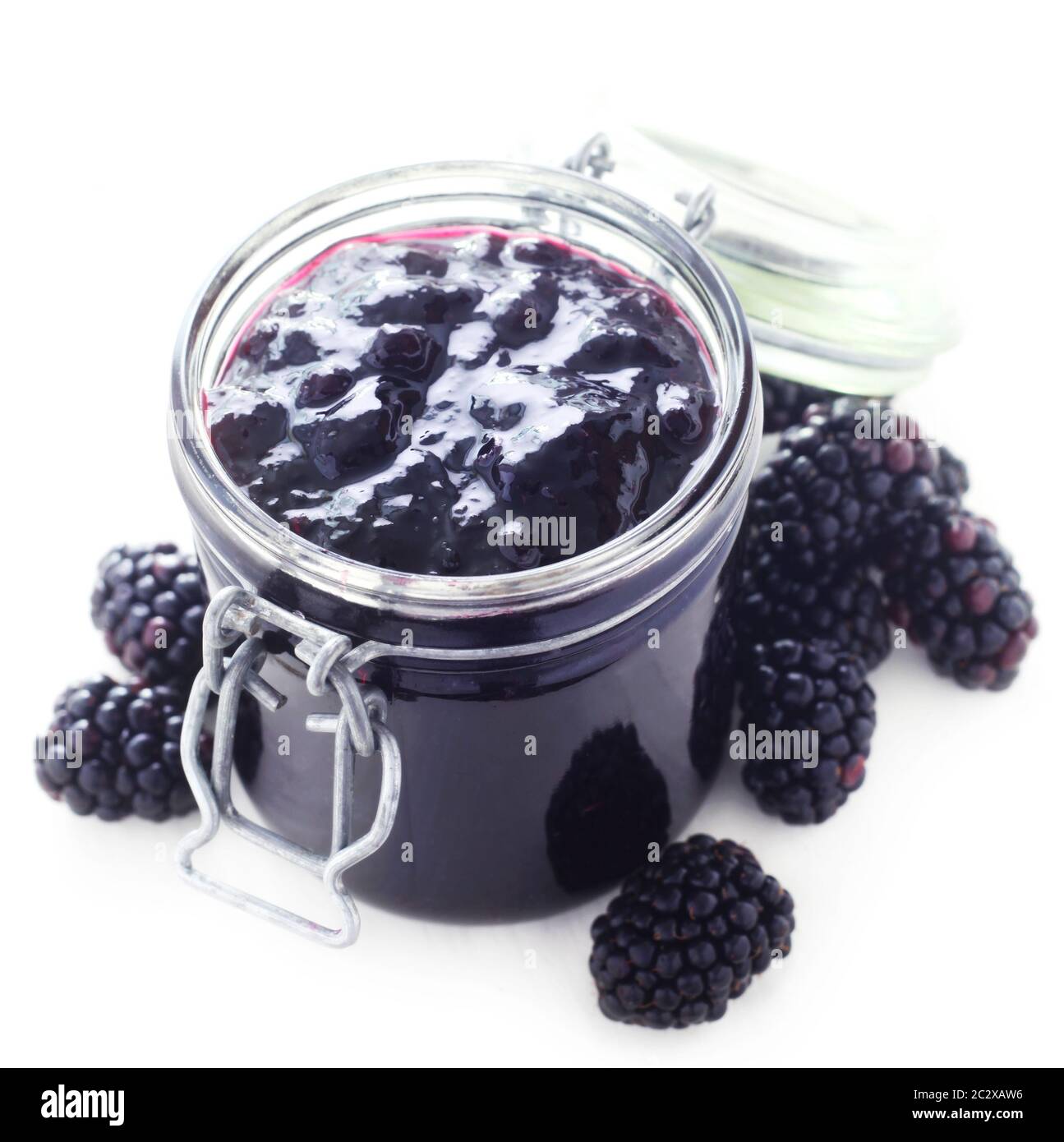 Glass jam jar blackberry jam hi-res stock photography and images - Alamy