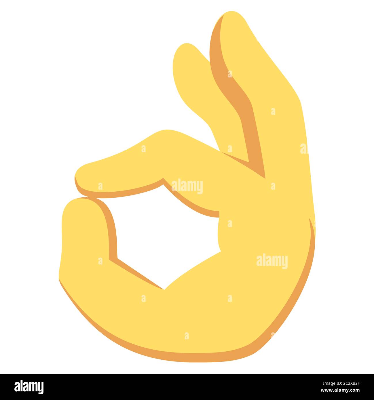ok like gesture nice agree illustration yellow Stock Photo - Alamy