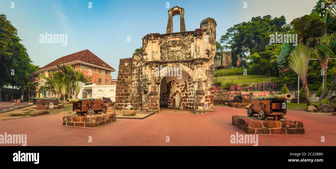 Surviving gate of the A Famosa Portuguese fort in Malacca, Malaysia ...