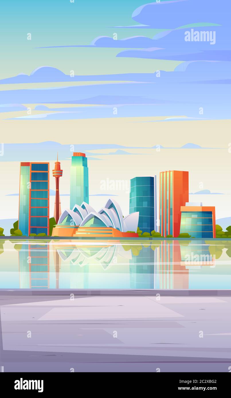 Sydney Skyline Cartoon