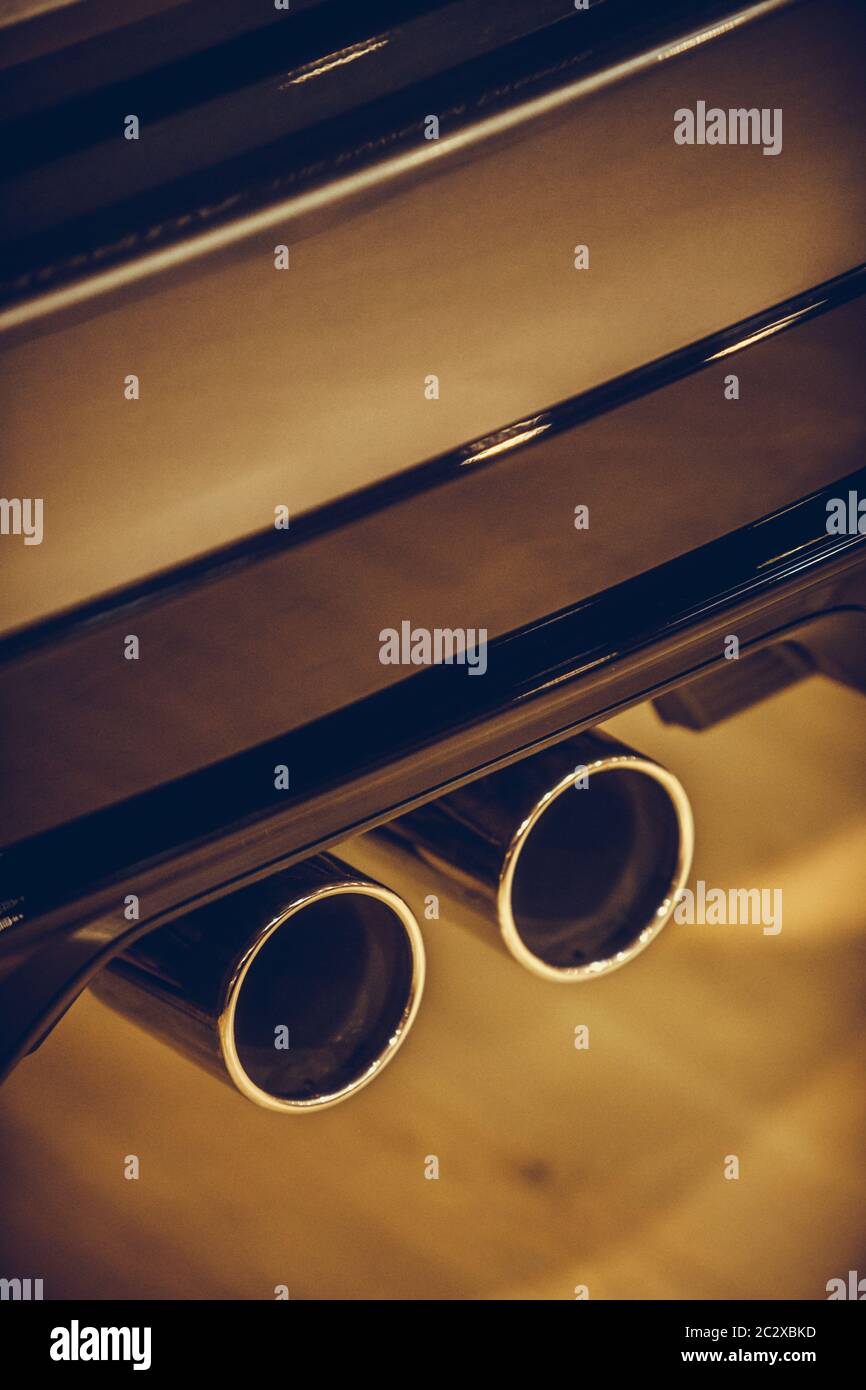 Double exhaust pipe hi-res stock photography and images - Alamy