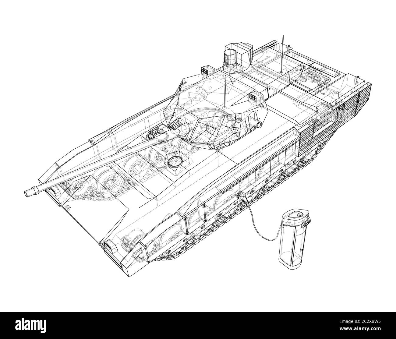 Electric Tank Charging Station Sketch. Vector Stock Vector Image & Art ...