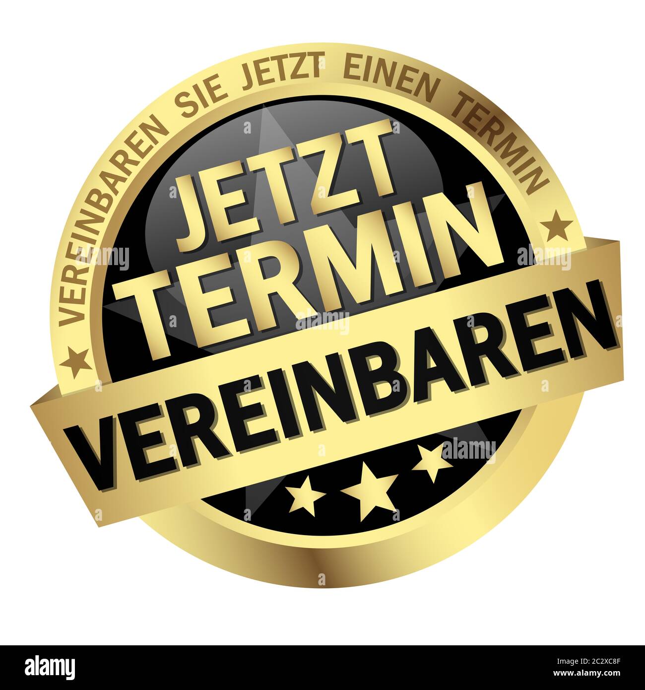 EPS 10 vector with round colored button with banner and text arrange ...