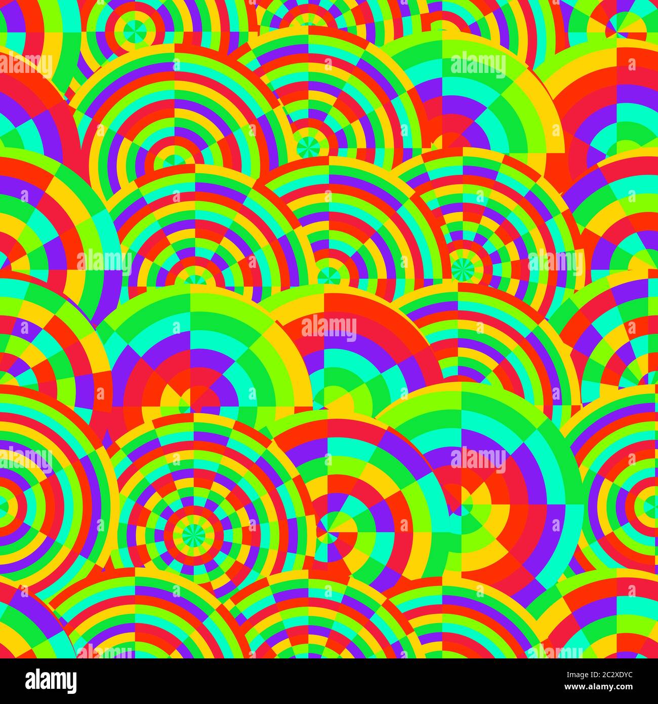 abstract rainbow colored circles seamless pattern Stock Photo - Alamy