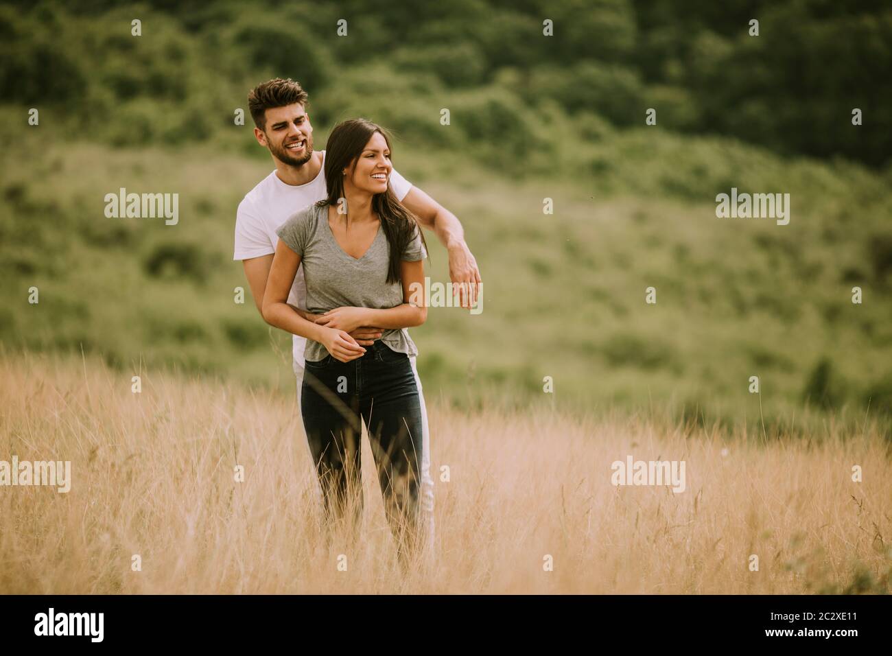 Beautiful nature couple standing hi-res stock photography and images ...