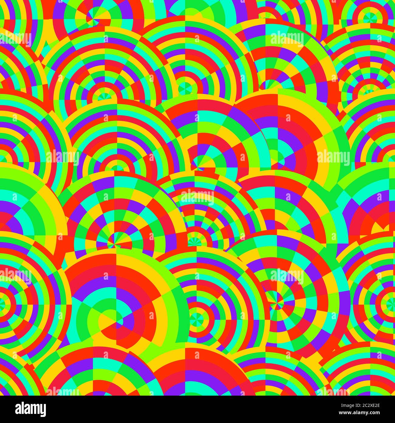 abstract rainbow colored circles seamless pattern Stock Photo - Alamy