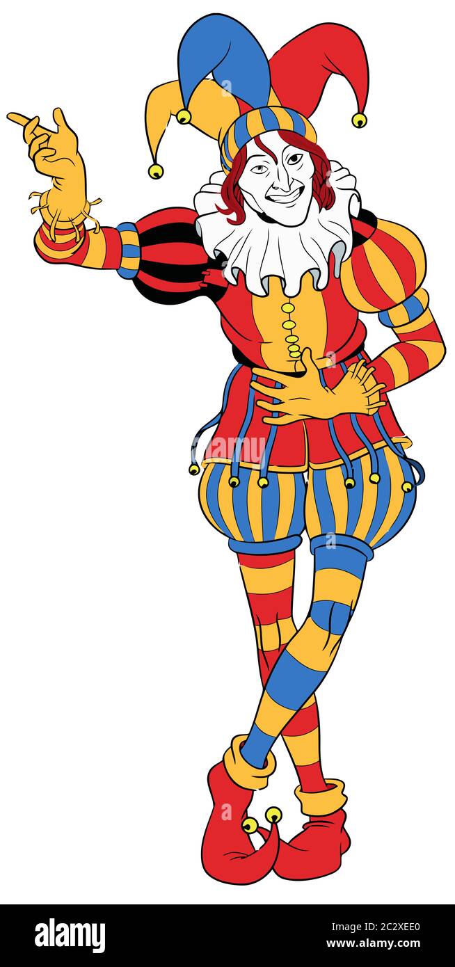 joker card mask game clown strategy illustration Stock Photo - Alamy