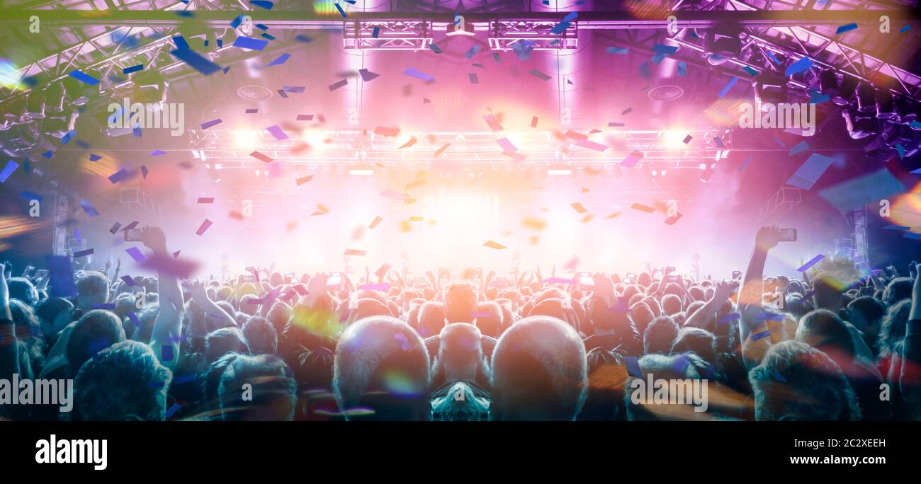 Concert photography during a gig,this is the point of view of the crowd ...