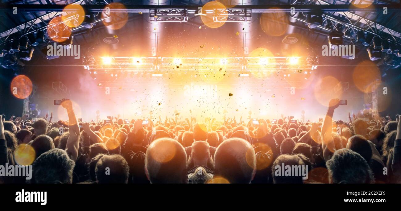 Concert photography during a gig,this is the point of view of the crowd ...