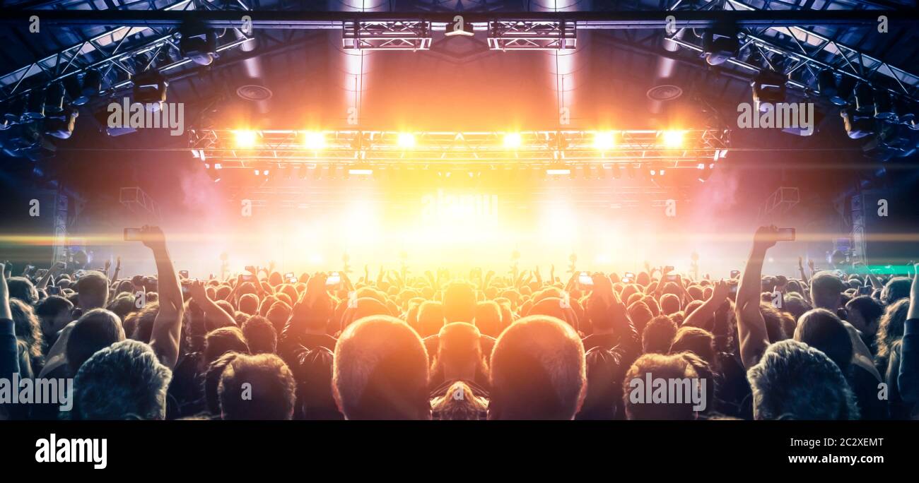 Concert photography during a gig,this is the point of view of the crowd ...