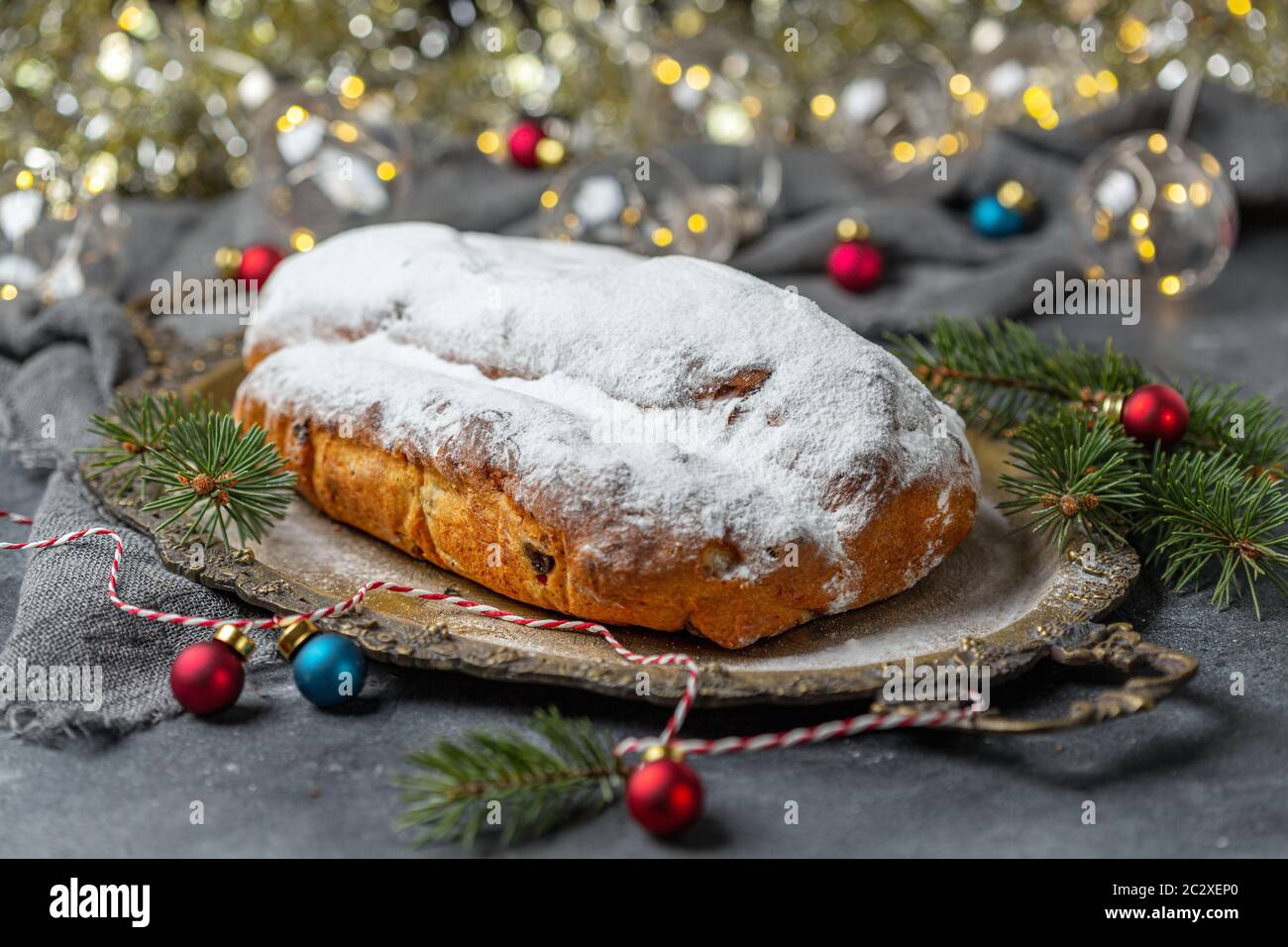 Traditional stollen christmas fruit cake hi-res stock photography and ...