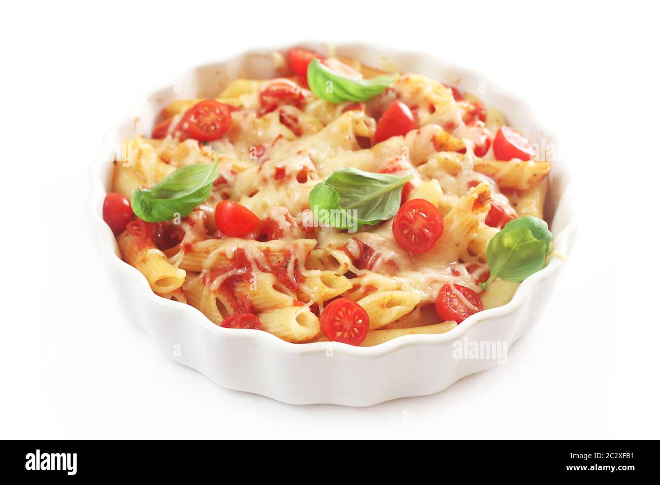 White sauce penne pasta Cut Out Stock Images & Pictures - Alamy