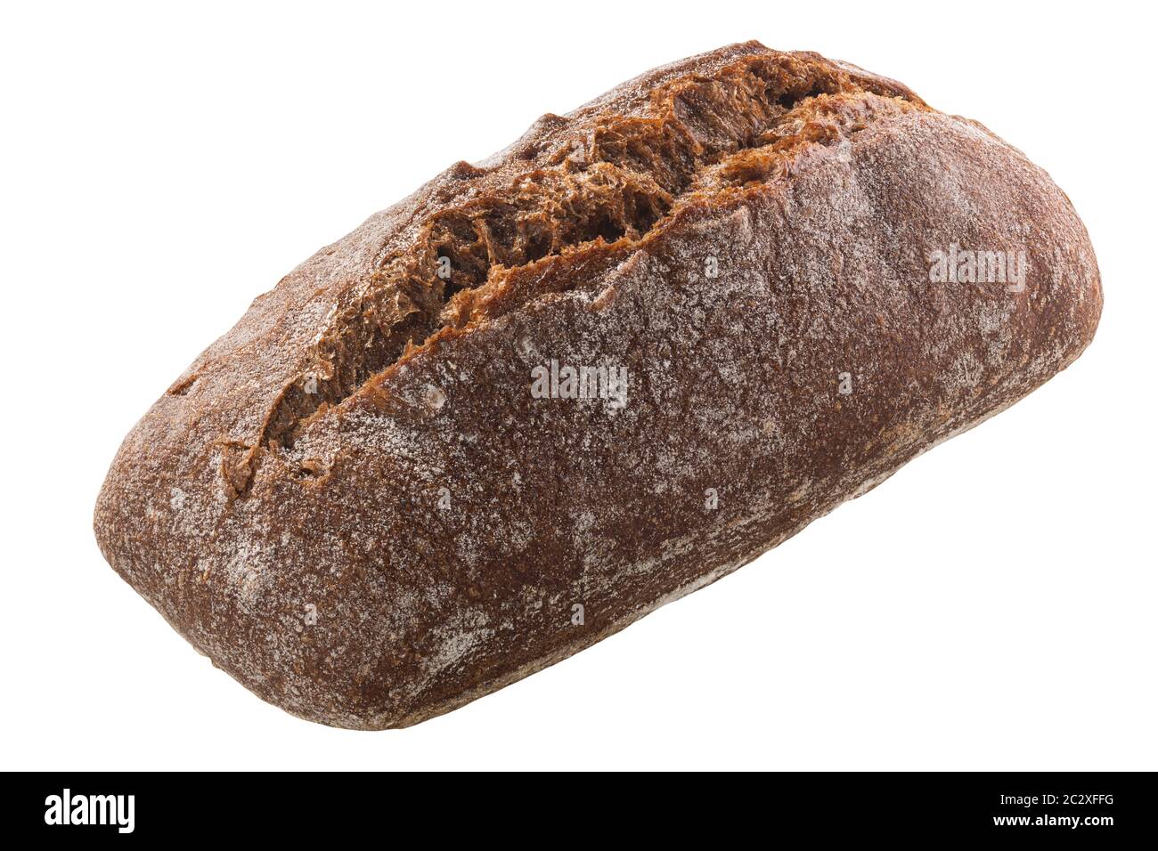Dark wholegrain rye bread, whole loaf, isolated Stock Photo - Alamy