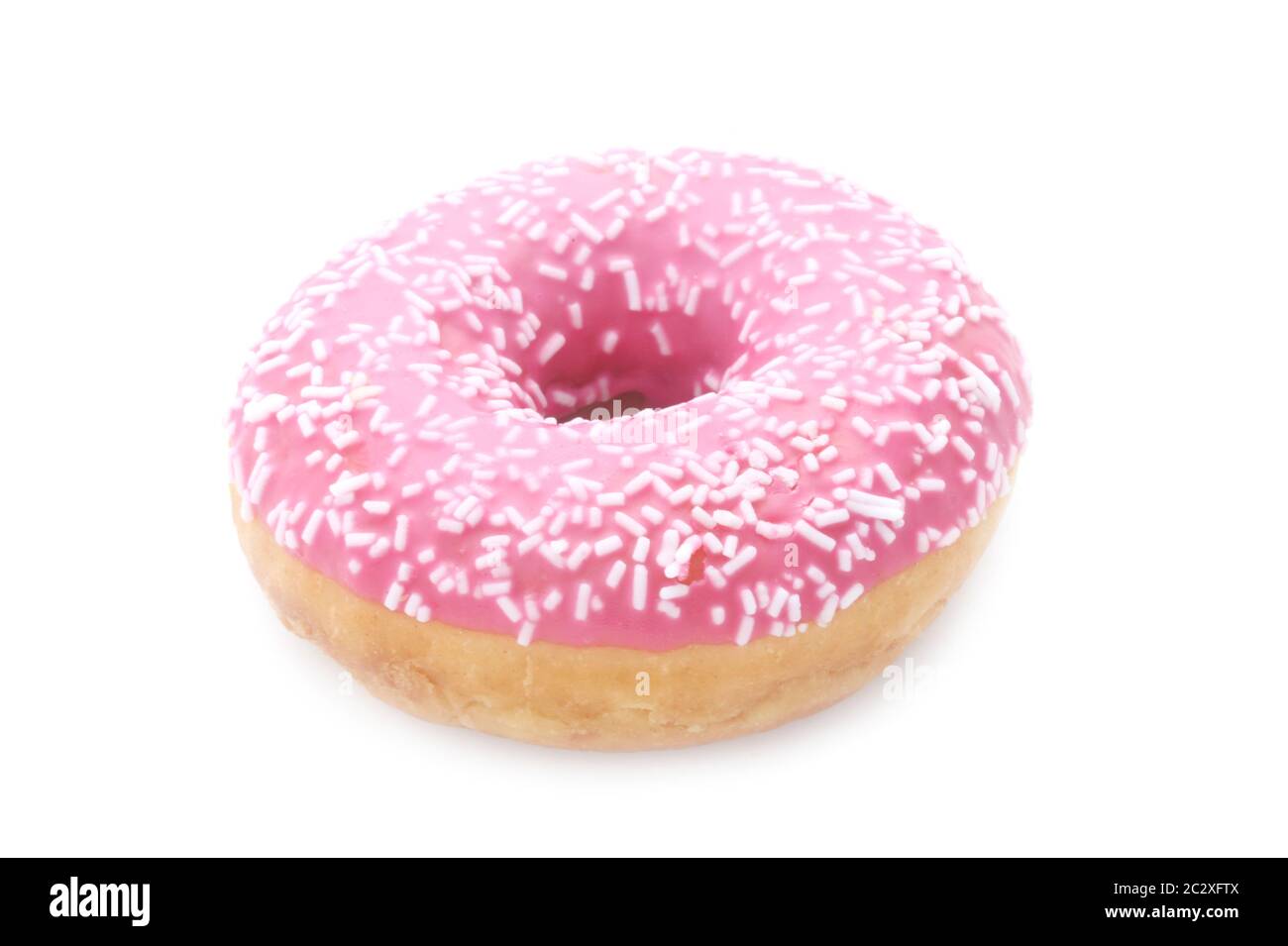 Baked round donut pink hi-res stock photography and images - Alamy