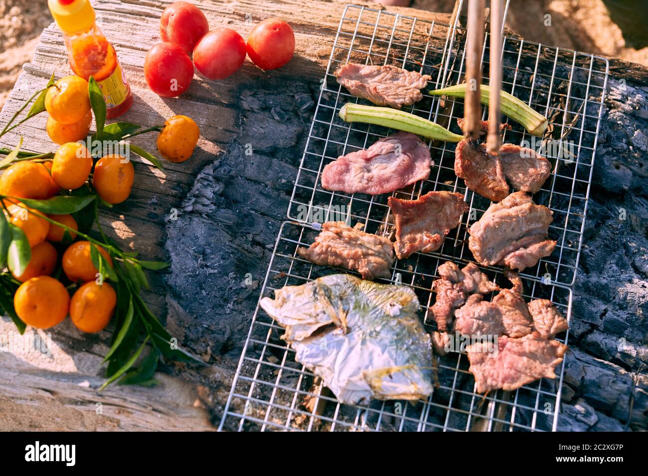 Cookout beach hi-res stock photography and images - Alamy