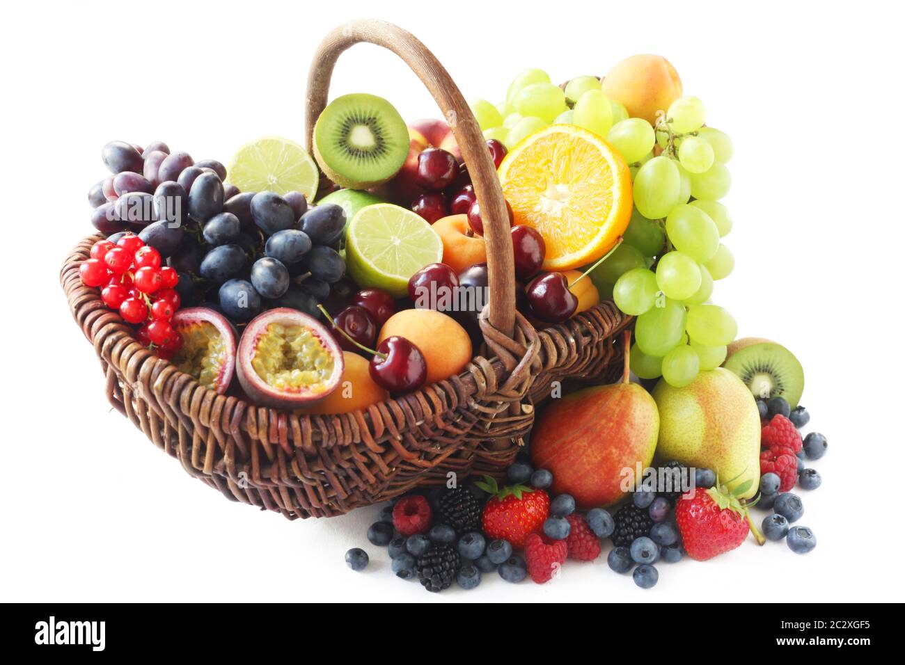 Basket Of Fruit Stock Photo - Alamy
