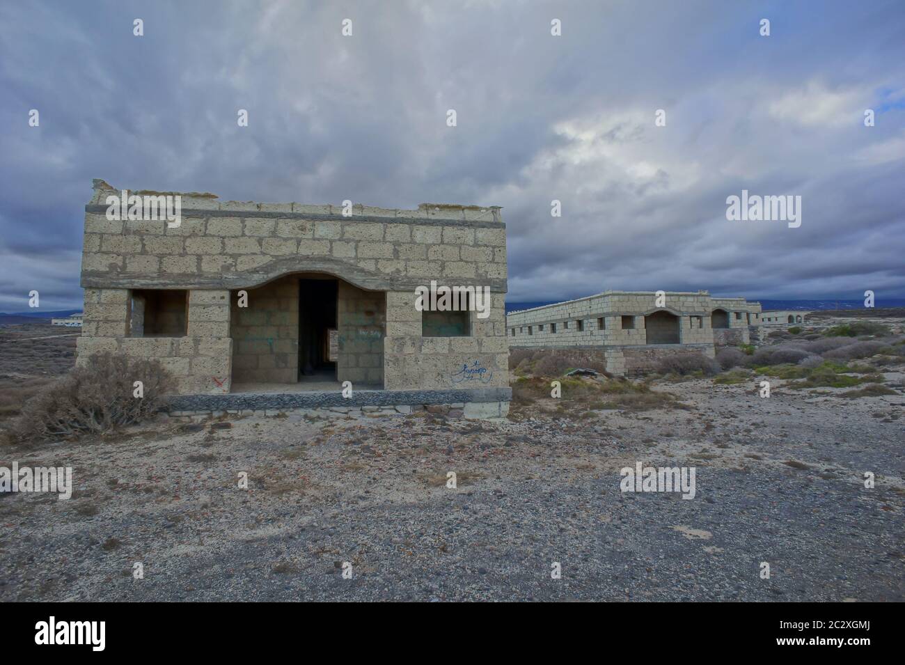 Abandoned Buildings of a Military Base in Tenerife Canary Islands Spain ...