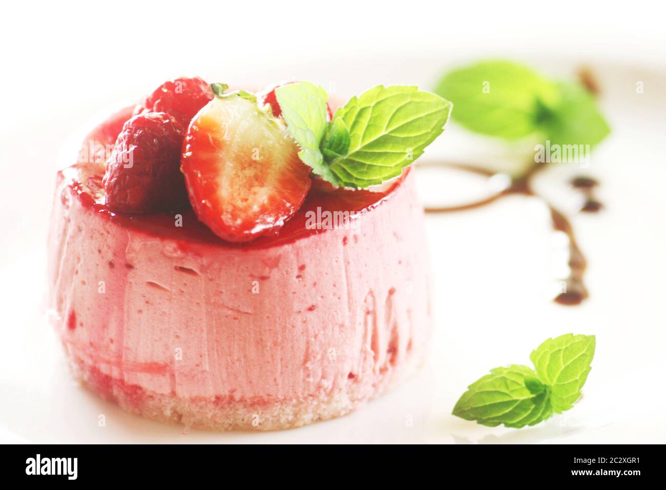 Fancy Strawberry Cake Stock Photo - Alamy