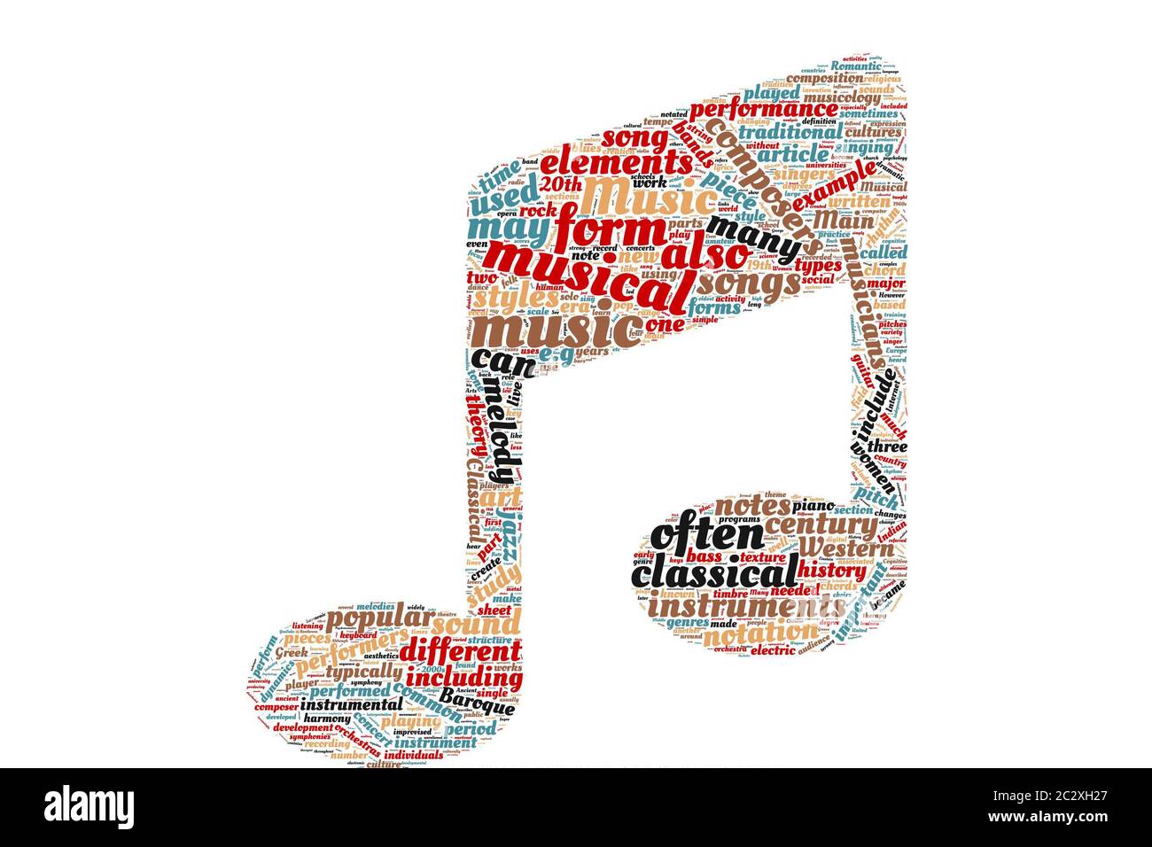 Music word cloud on the isolated background Stock Photo - Alamy