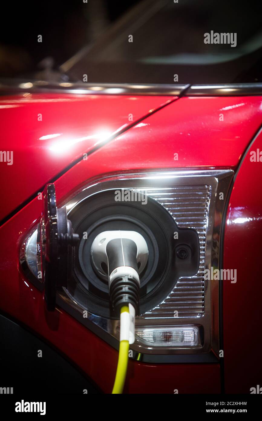 Close up image of an electrical charging station for a car Stock Photo ...