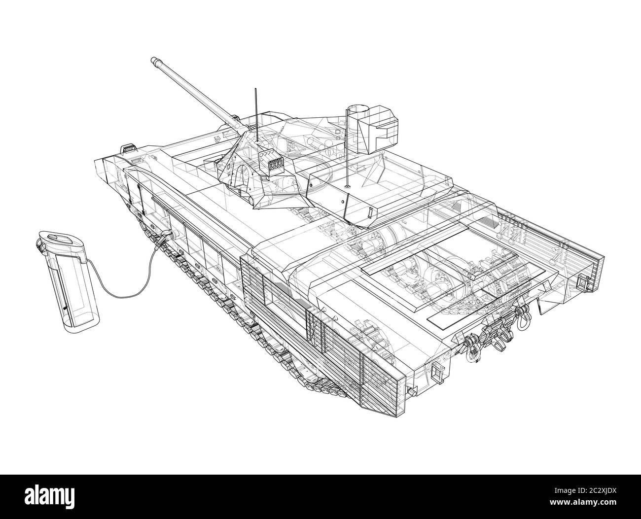 Electric Tank Charging Station Sketch. Vector Stock Vector Image & Art ...