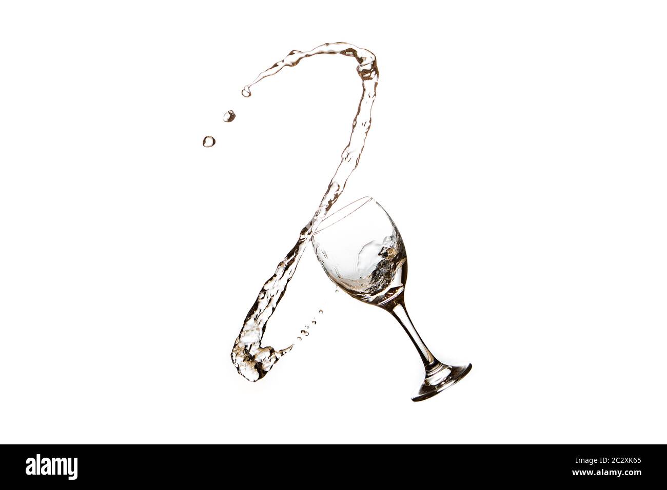 Clear liquid wine glass splash Stock Photo - Alamy