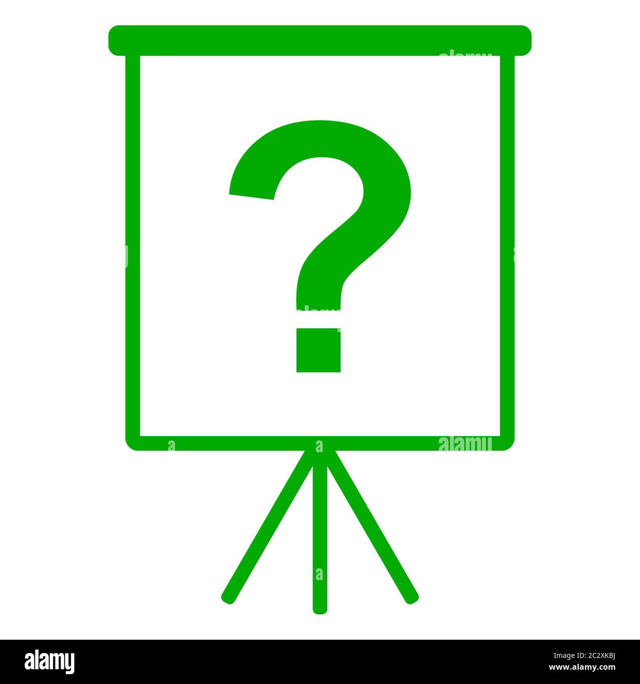 Question mark and flipchart Stock Photo - Alamy