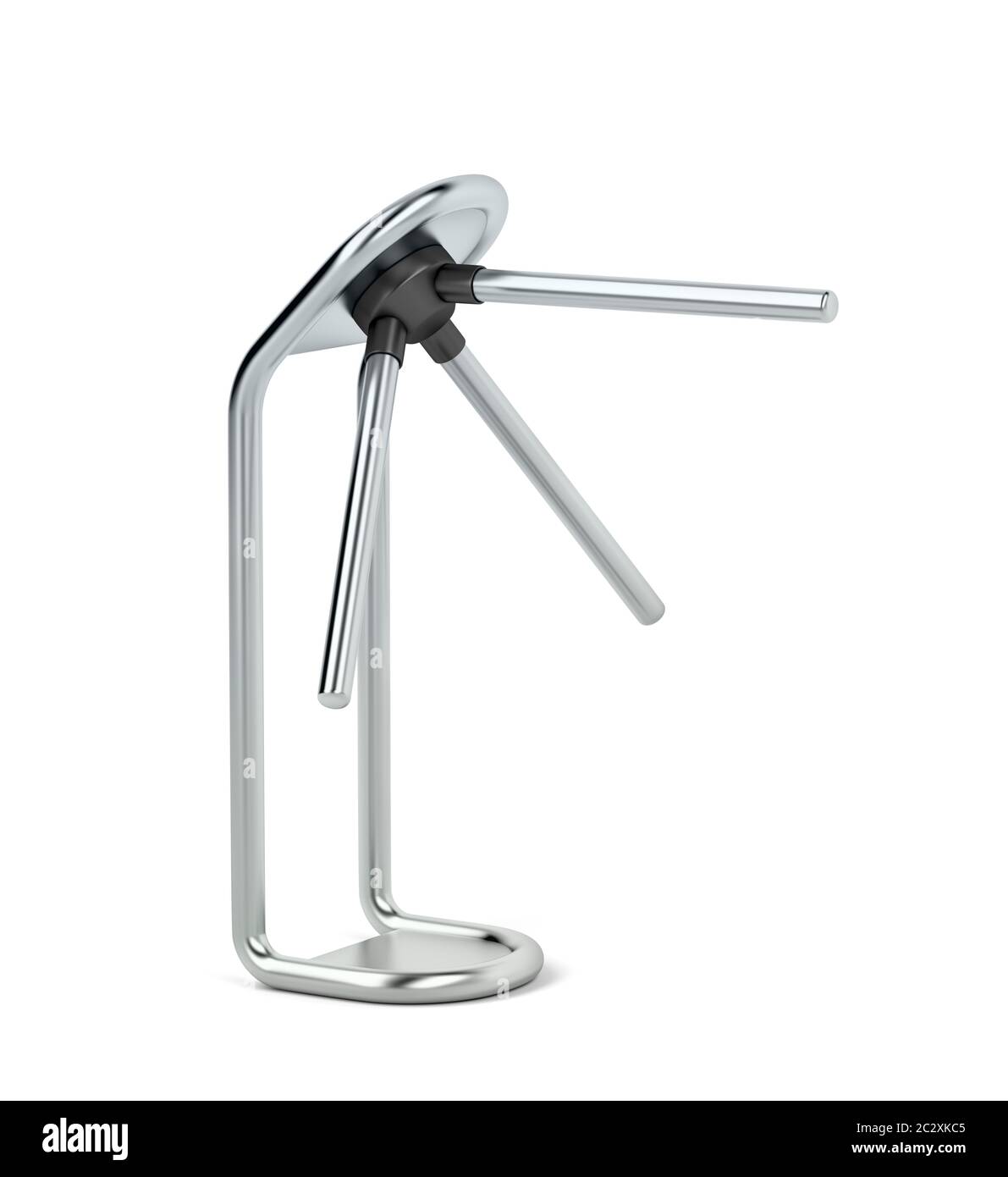 Exit turnstile on white background Stock Photo - Alamy