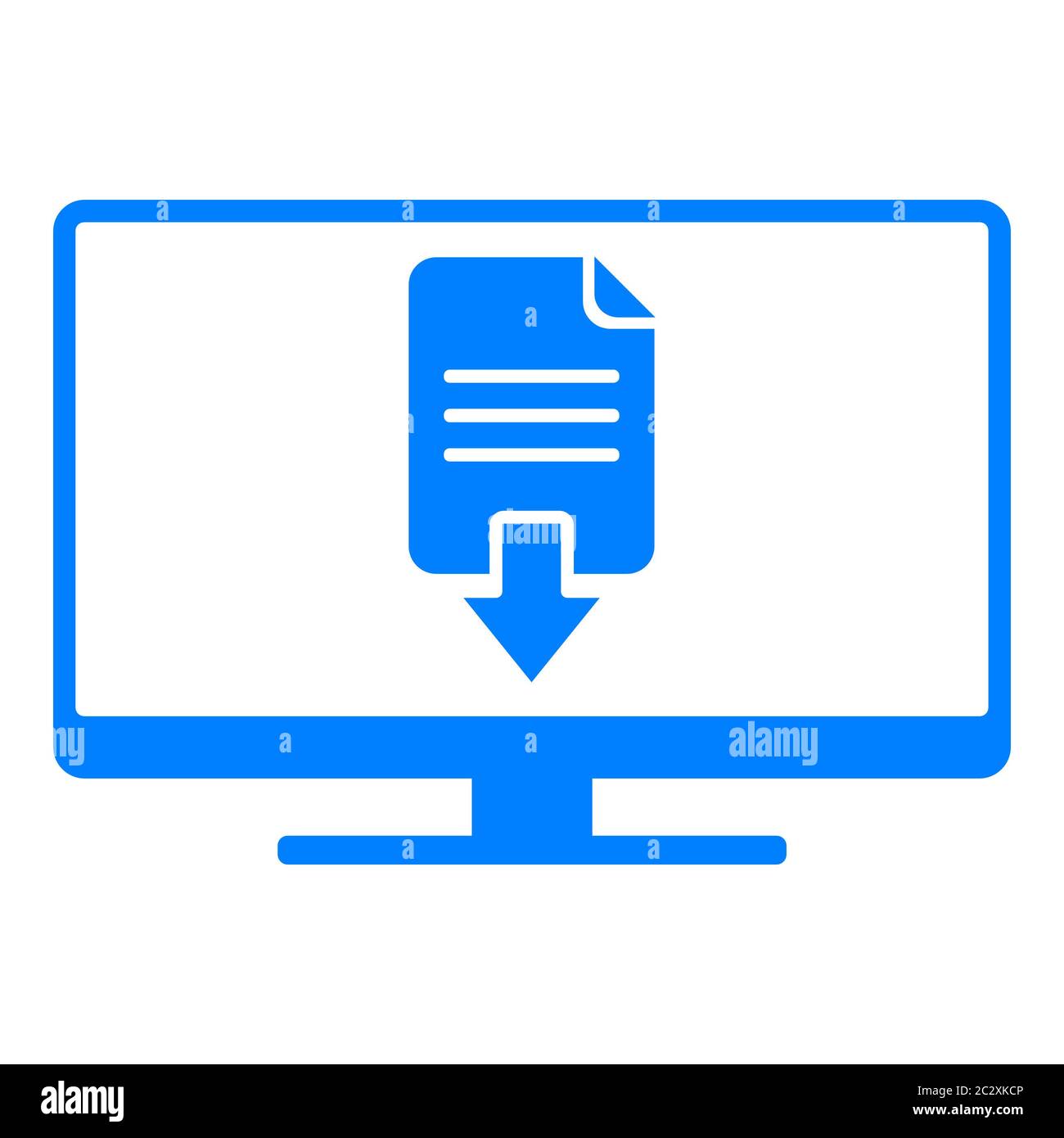 Document download and screen Stock Photo - Alamy