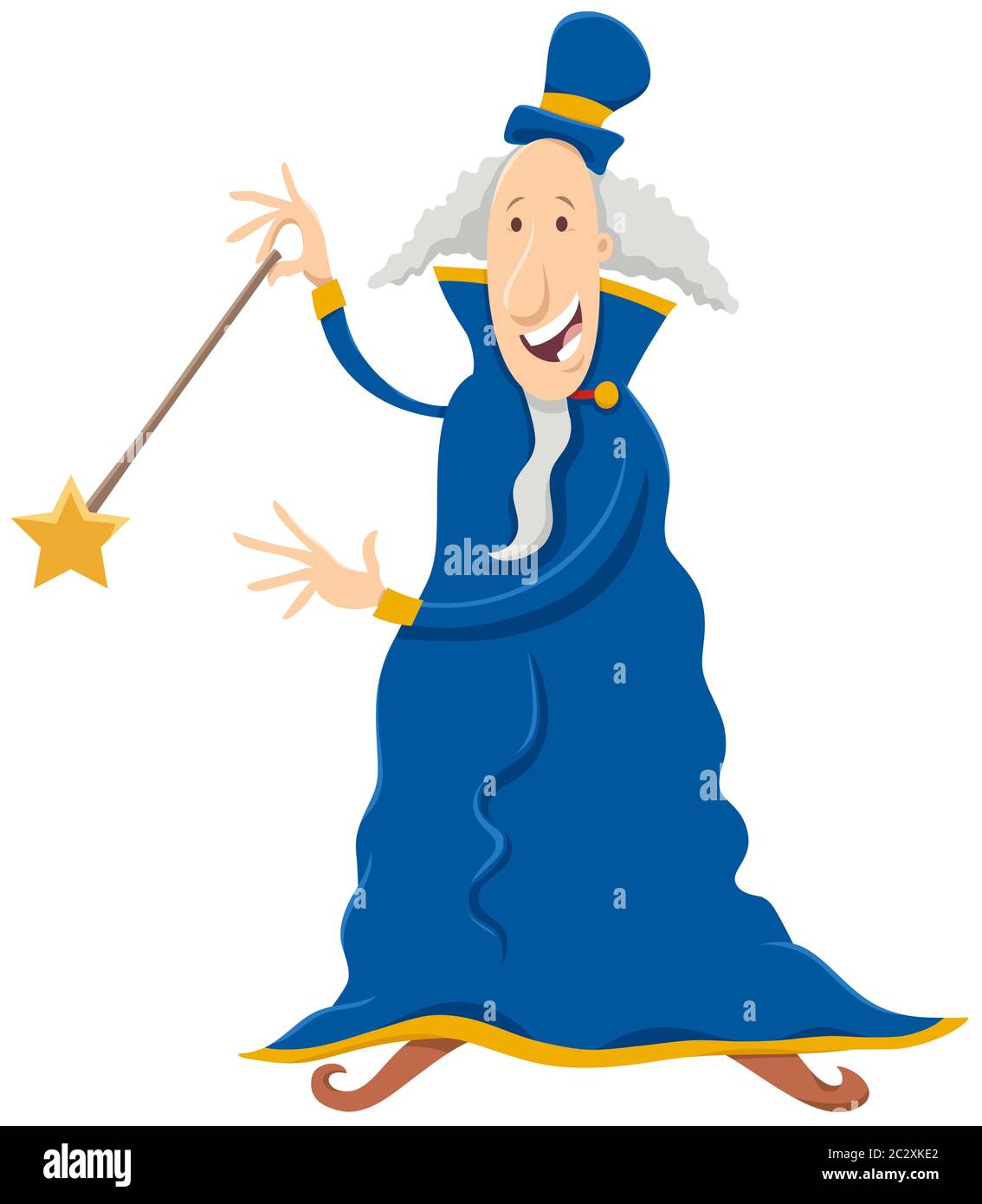 funny wizard fantasy character cartoon illustration Stock Photo - Alamy