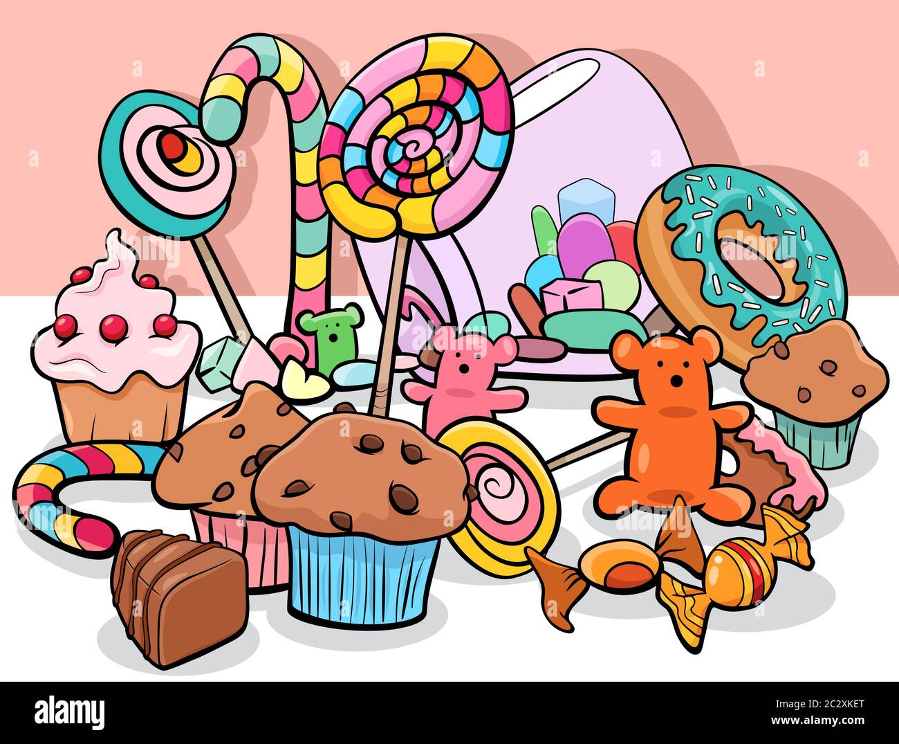 Cartoon illustration sweet lollipop clip hi-res stock photography and ...