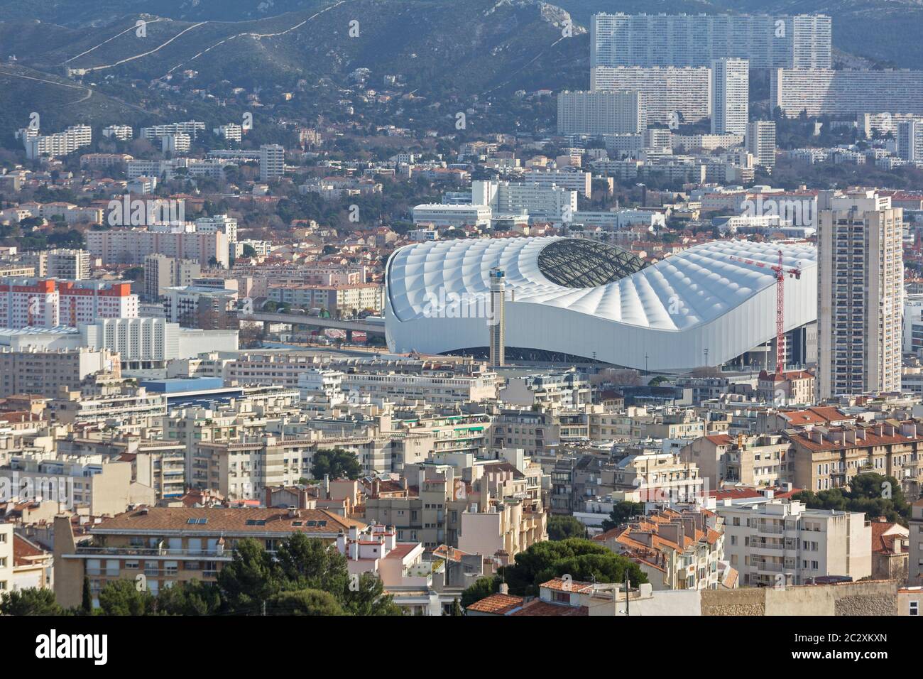 Orange Velodrome Stadium Structure in Marseille France Stock Photo - Alamy