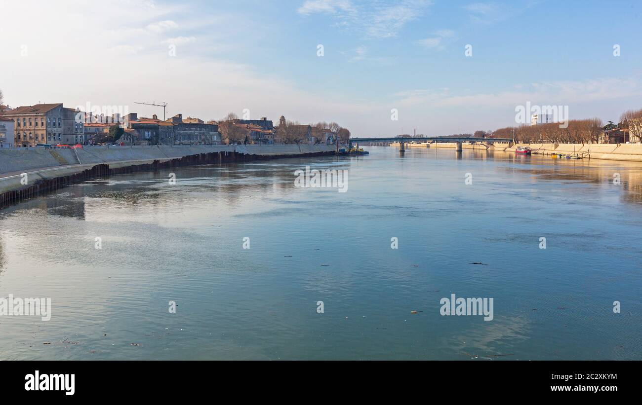 River Rhone in Arles Provence France Stock Photo - Alamy