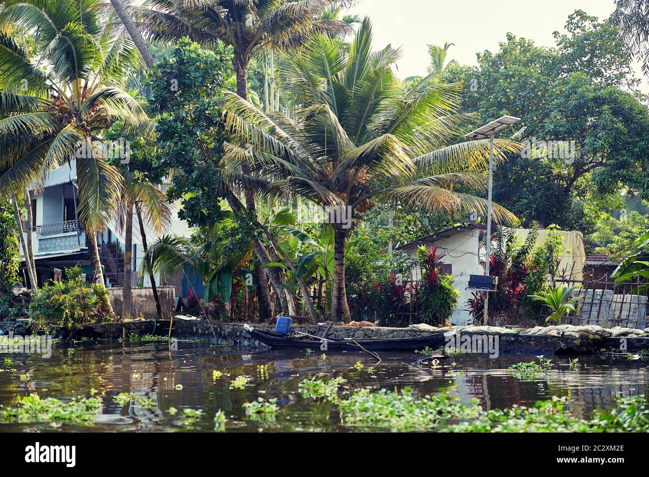 Alleppey Backwaters Kerala. Boat trip Stock Photo - Alamy