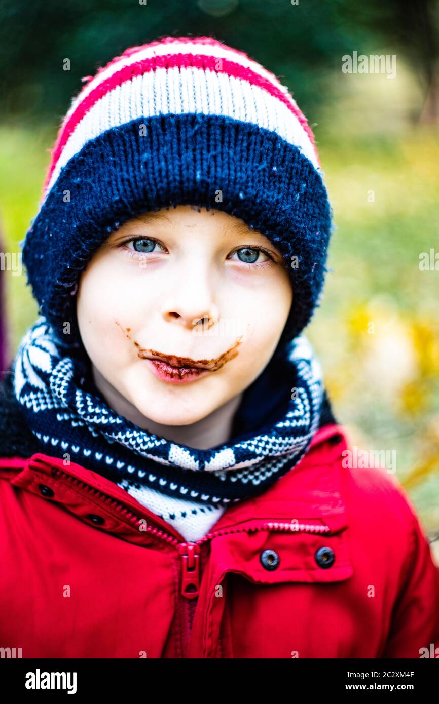Nice boy outdoor Stock Photo - Alamy
