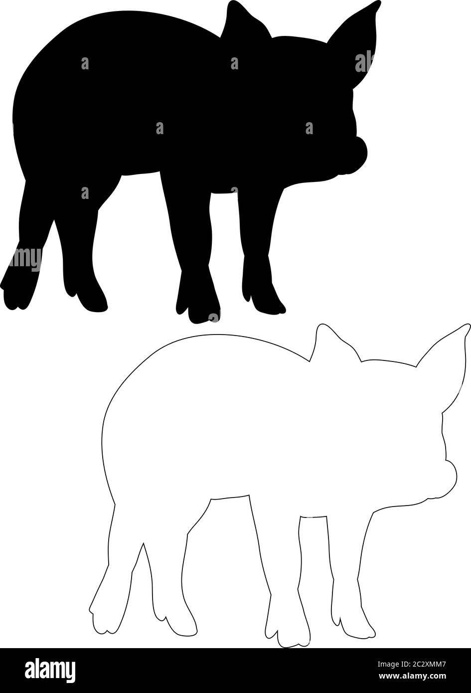 Pig Silhouette Outline