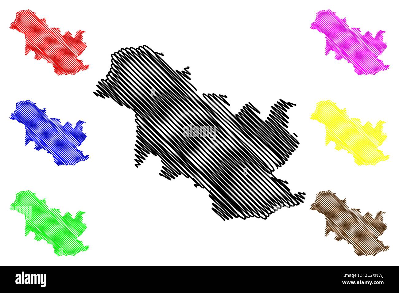 Samtse District (Districts of Bhutan, Kingdom of Bhutan) map vector ...