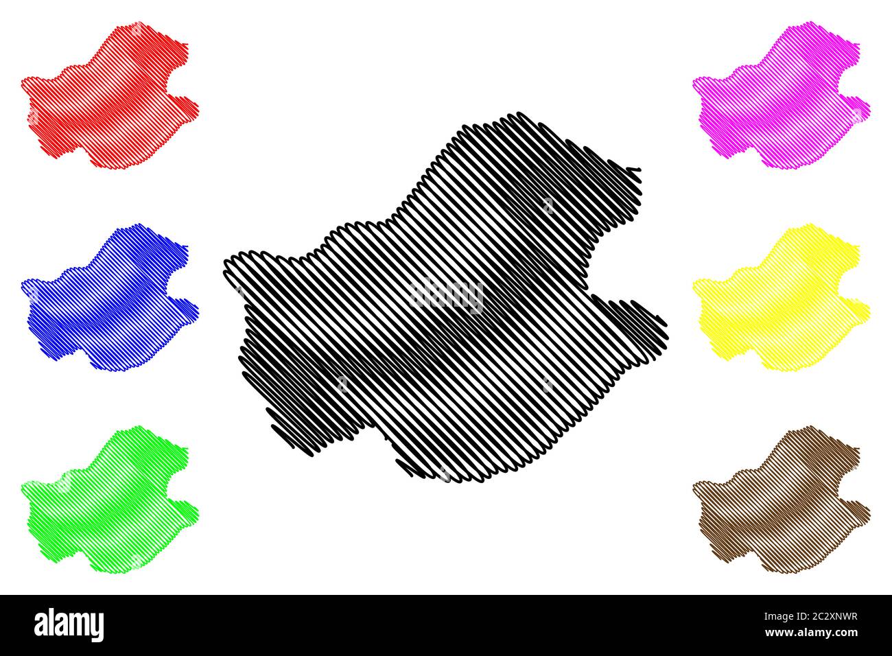 Punakha District (Districts of Bhutan, Kingdom of Bhutan) map vector ...