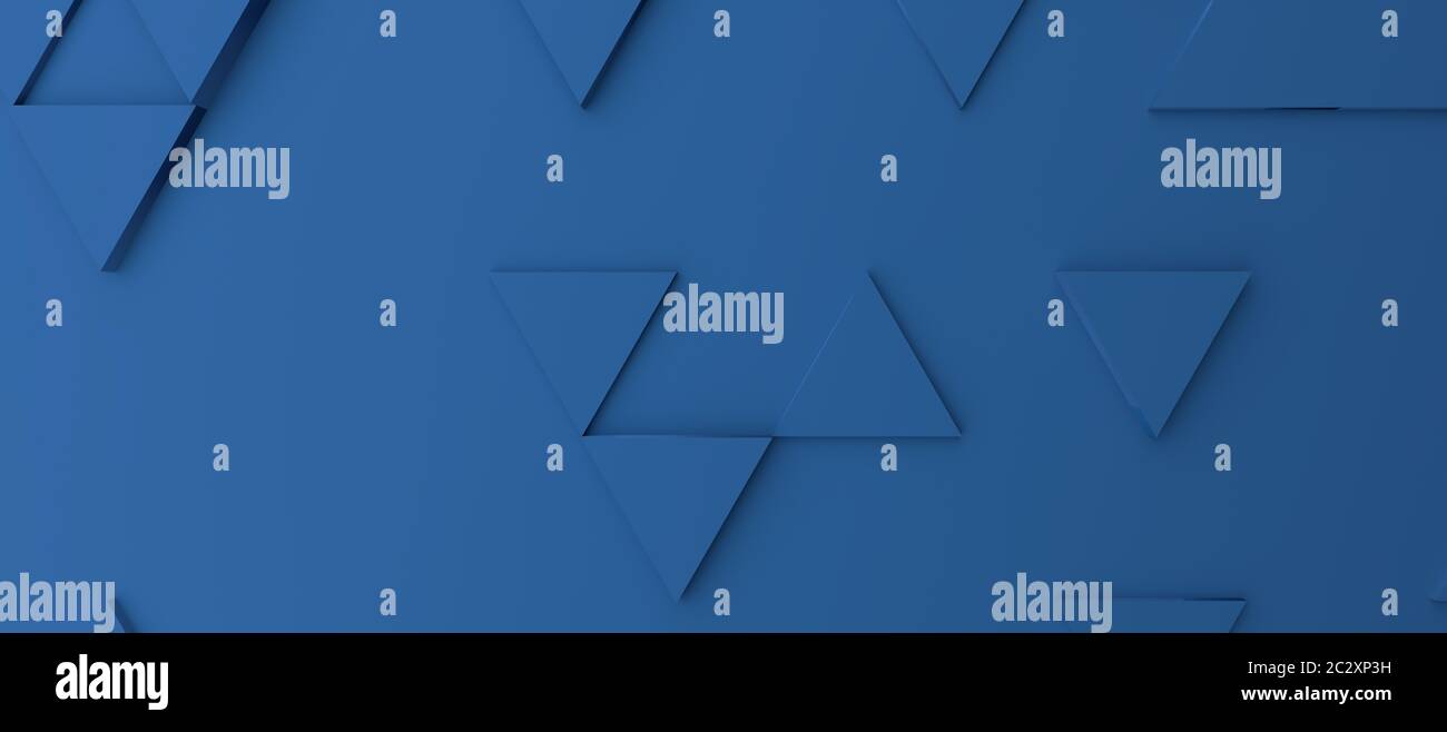 Abstract modern classic blue triangle background, 3d rendering Stock ...