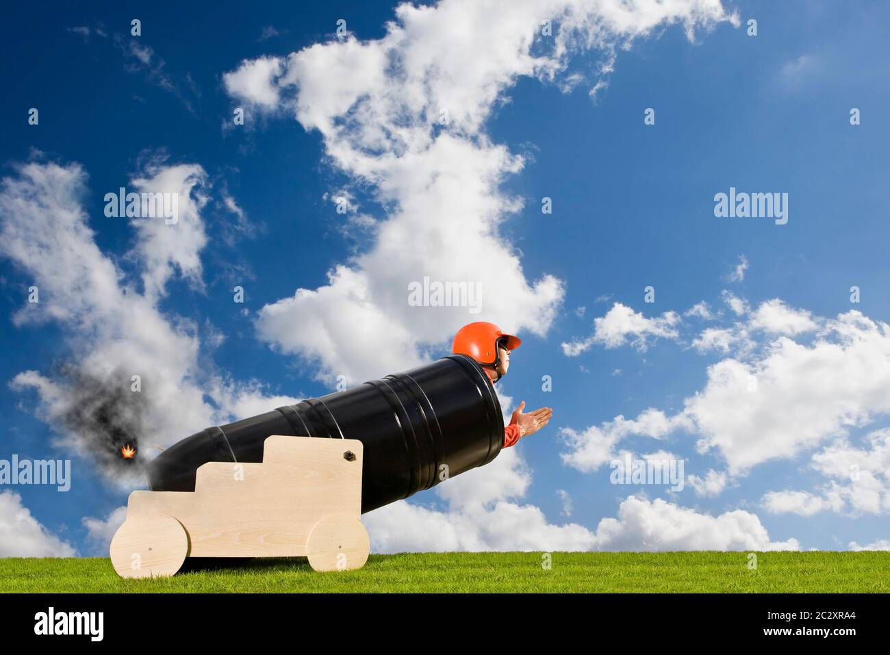 Human cannonball cannon hi-res stock photography and images - Alamy