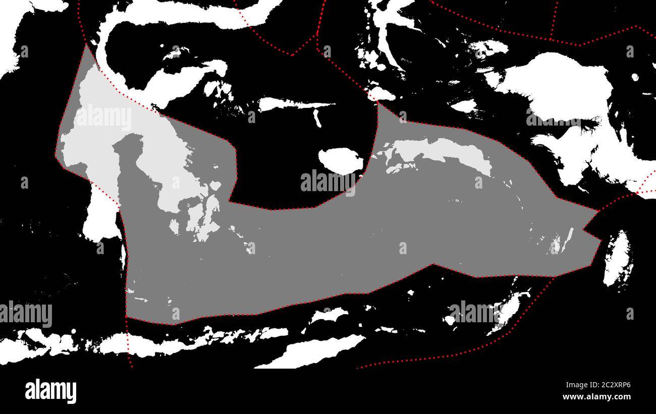 Shape of the Banda Sea tectonic plate with borders of surrounding ...